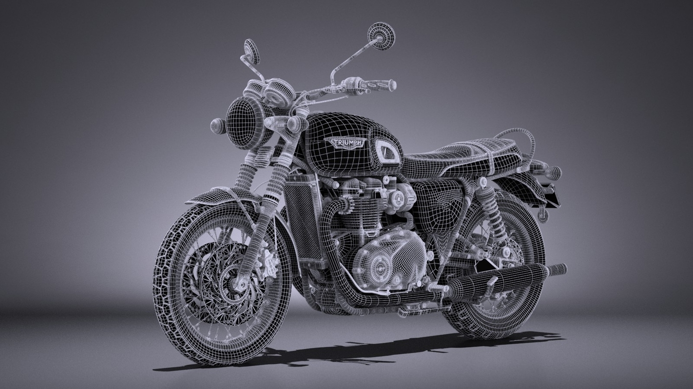 3d model triumph bonneville t120