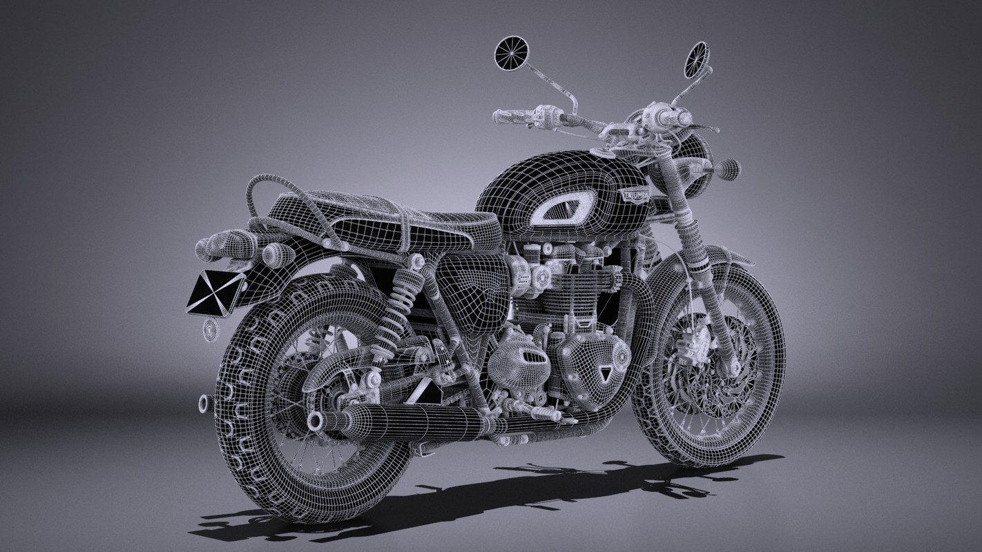 3d model triumph bonneville t120