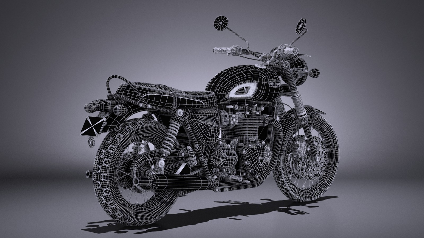 3d model triumph bonneville t120