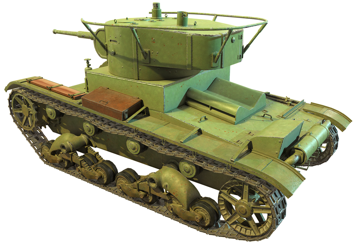 소련 탱크 T-26 3D 모델 - TurboSquid 1058306