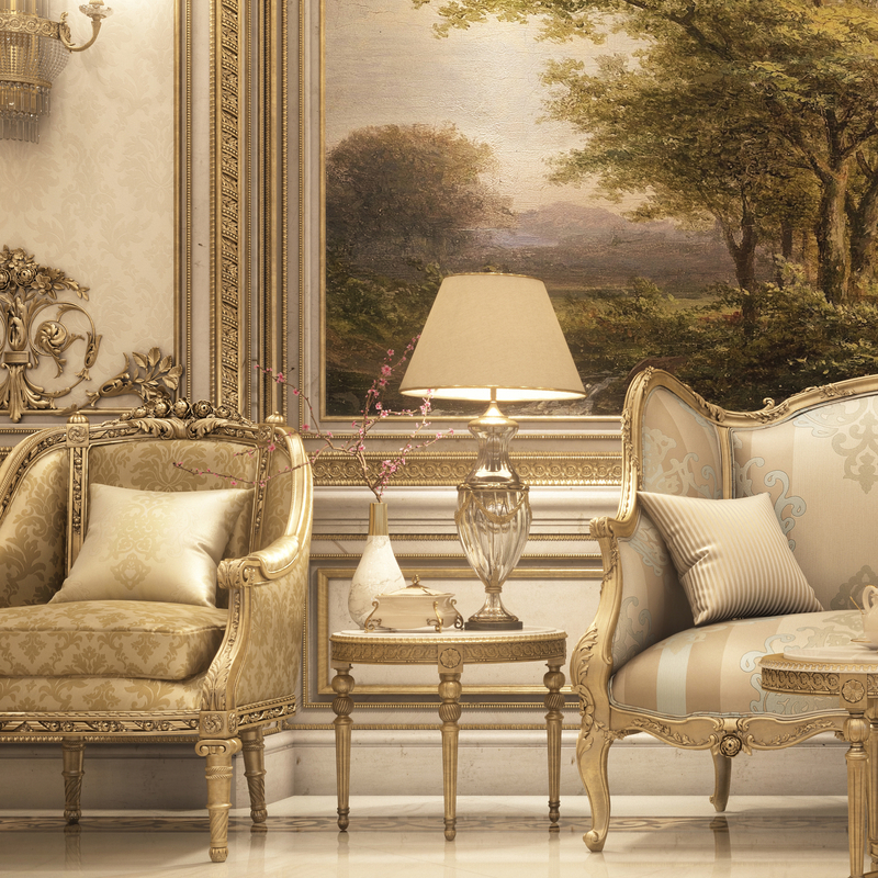 3d scene luxurious rooms