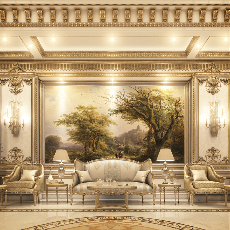 3d scene luxurious rooms
