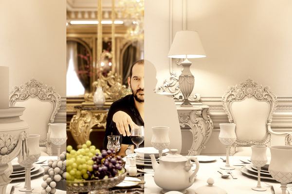 3d scene luxurious rooms