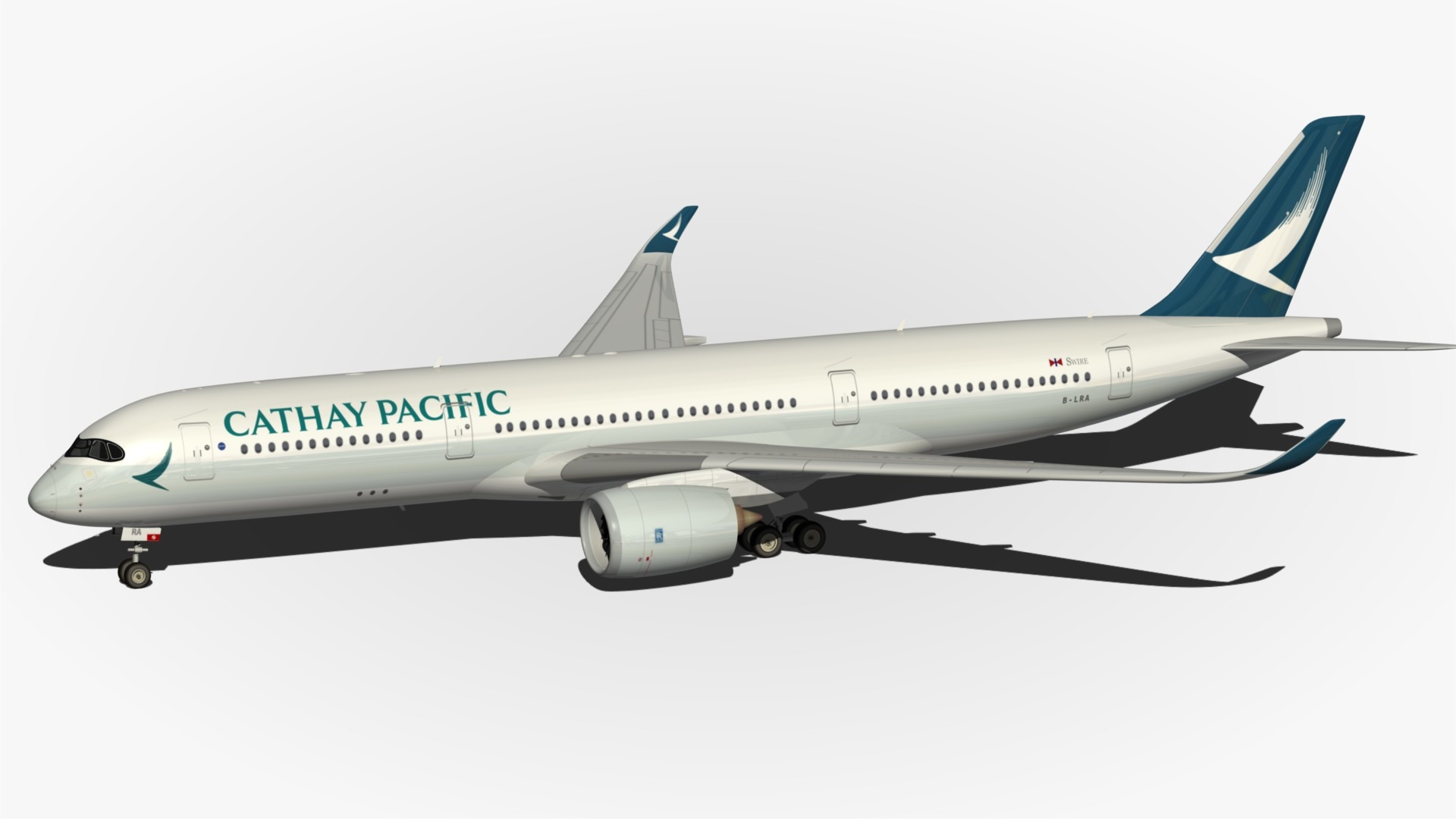 3d airbus cathay pacific model