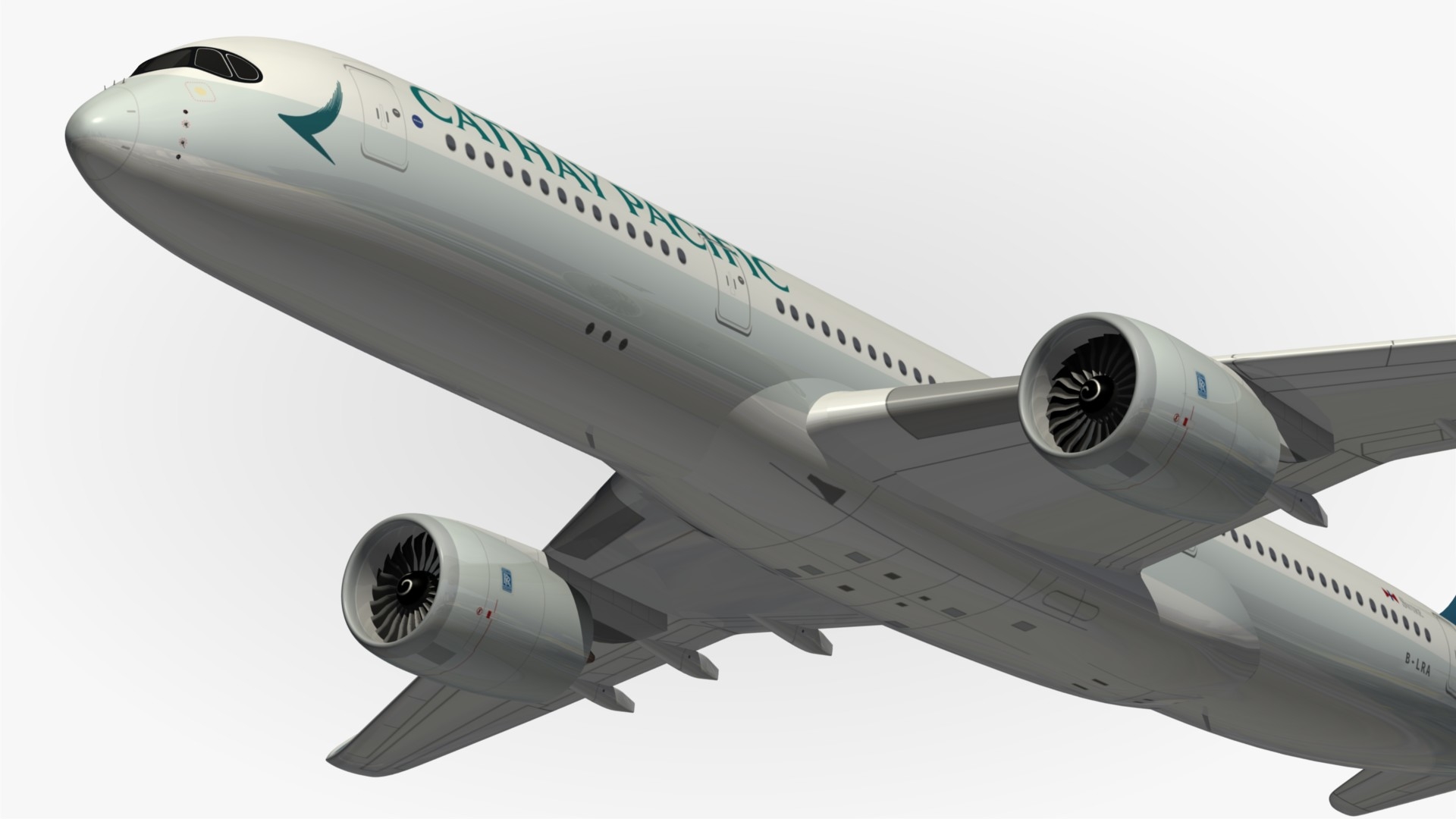 3d airbus cathay pacific model
