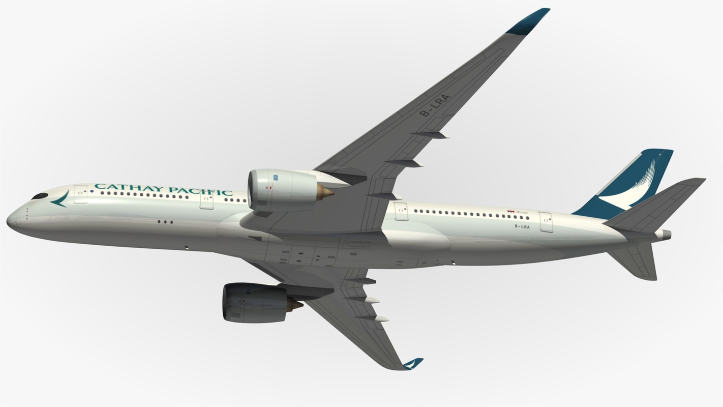 3d airbus cathay pacific model