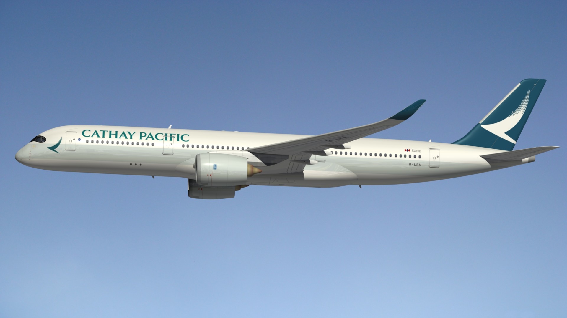 3d airbus cathay pacific model
