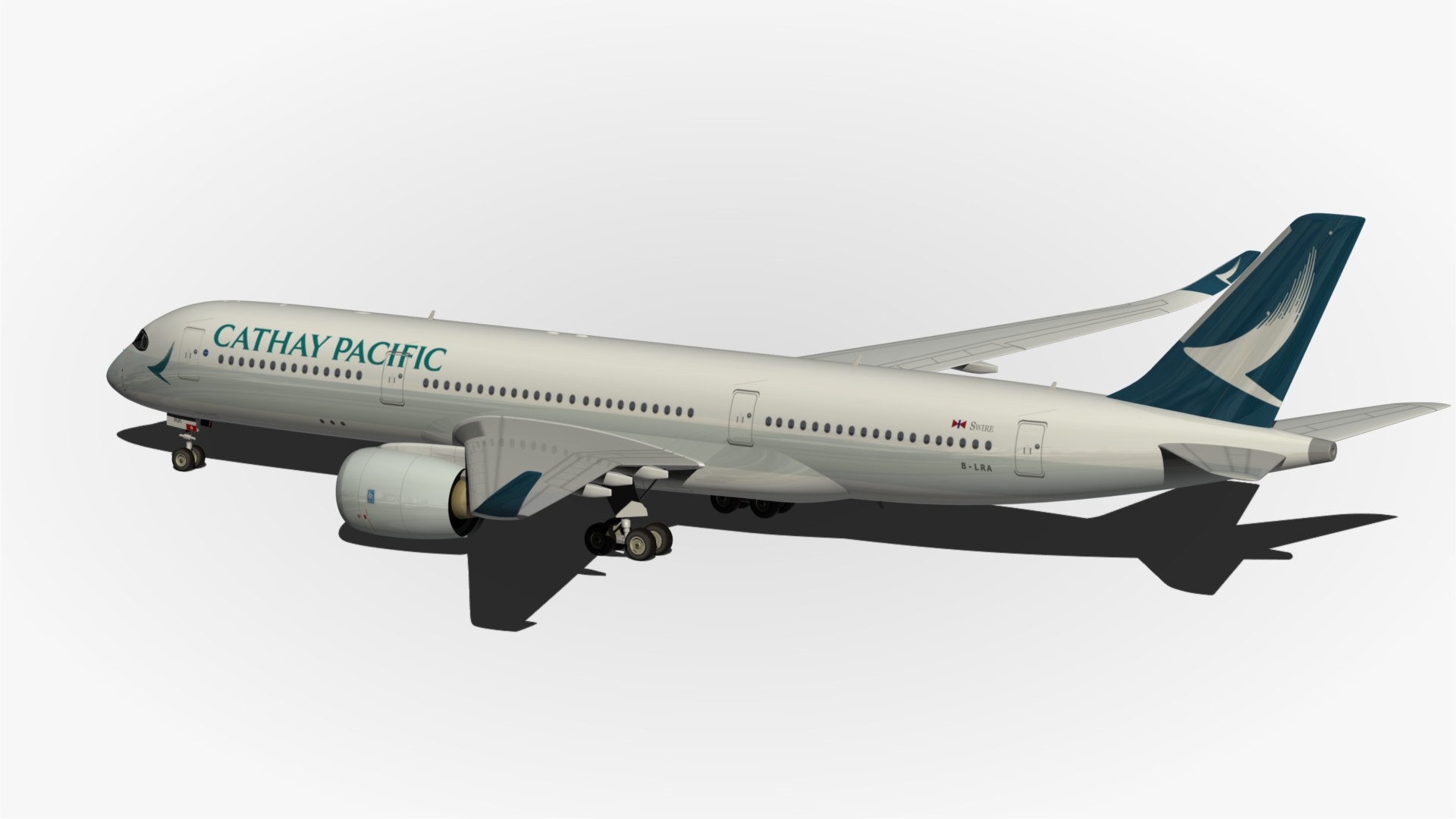 3d airbus cathay pacific model