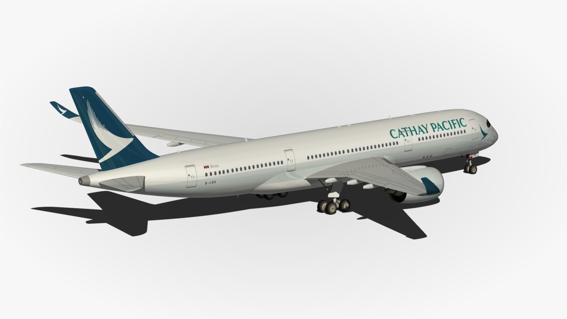 3d airbus cathay pacific model