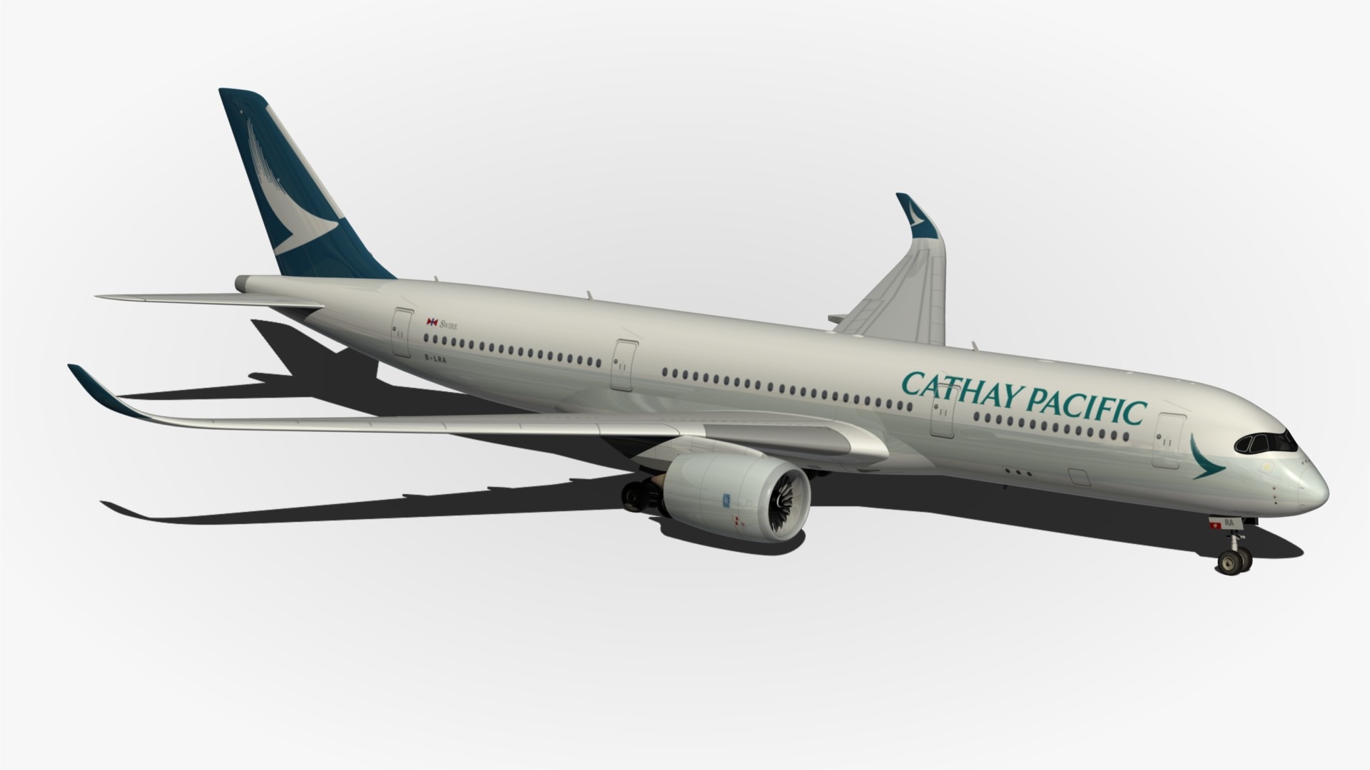 3d airbus cathay pacific model