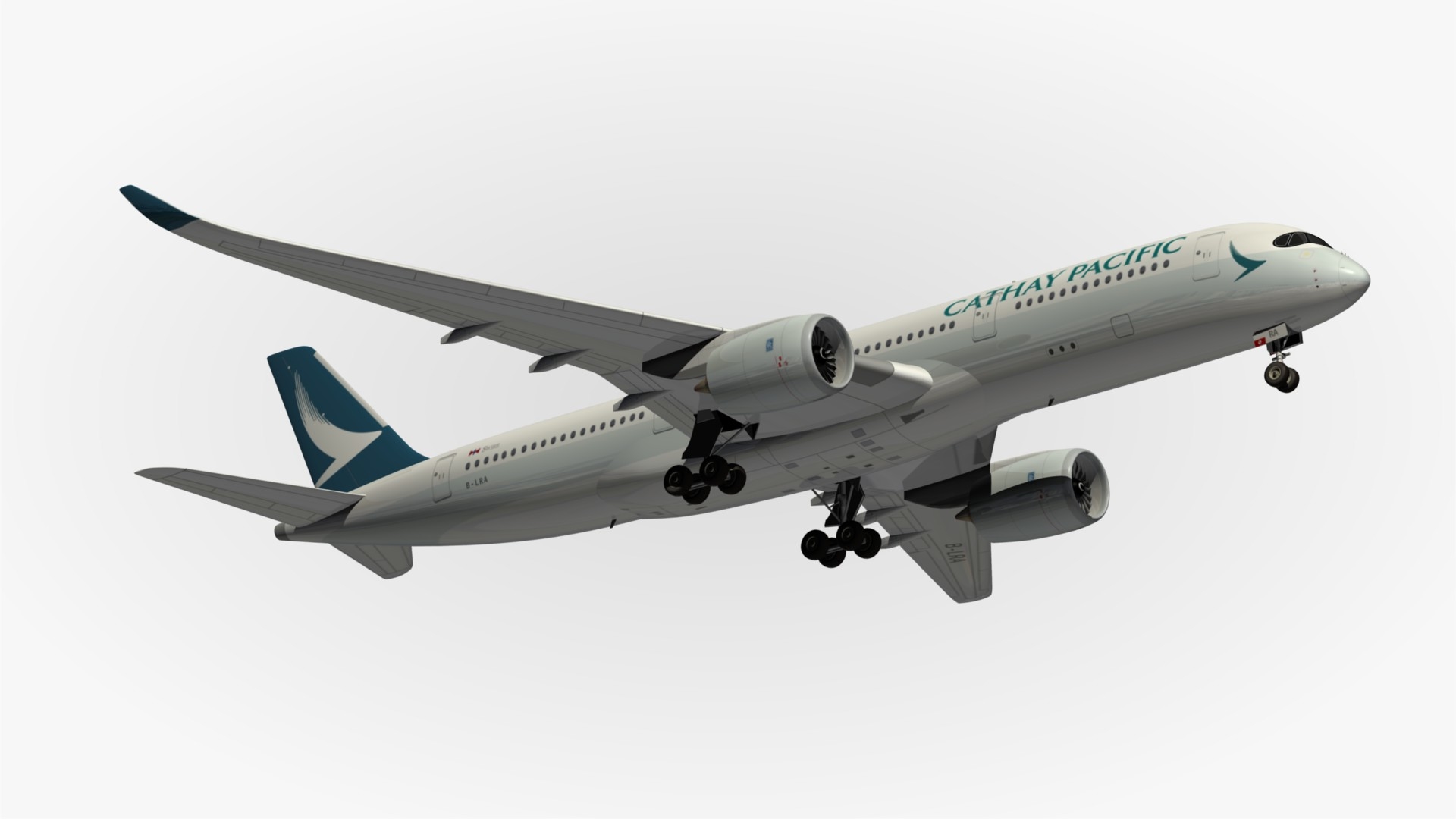 3d airbus cathay pacific model