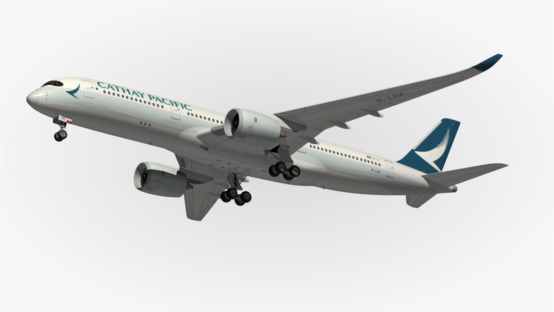 3d airbus cathay pacific model