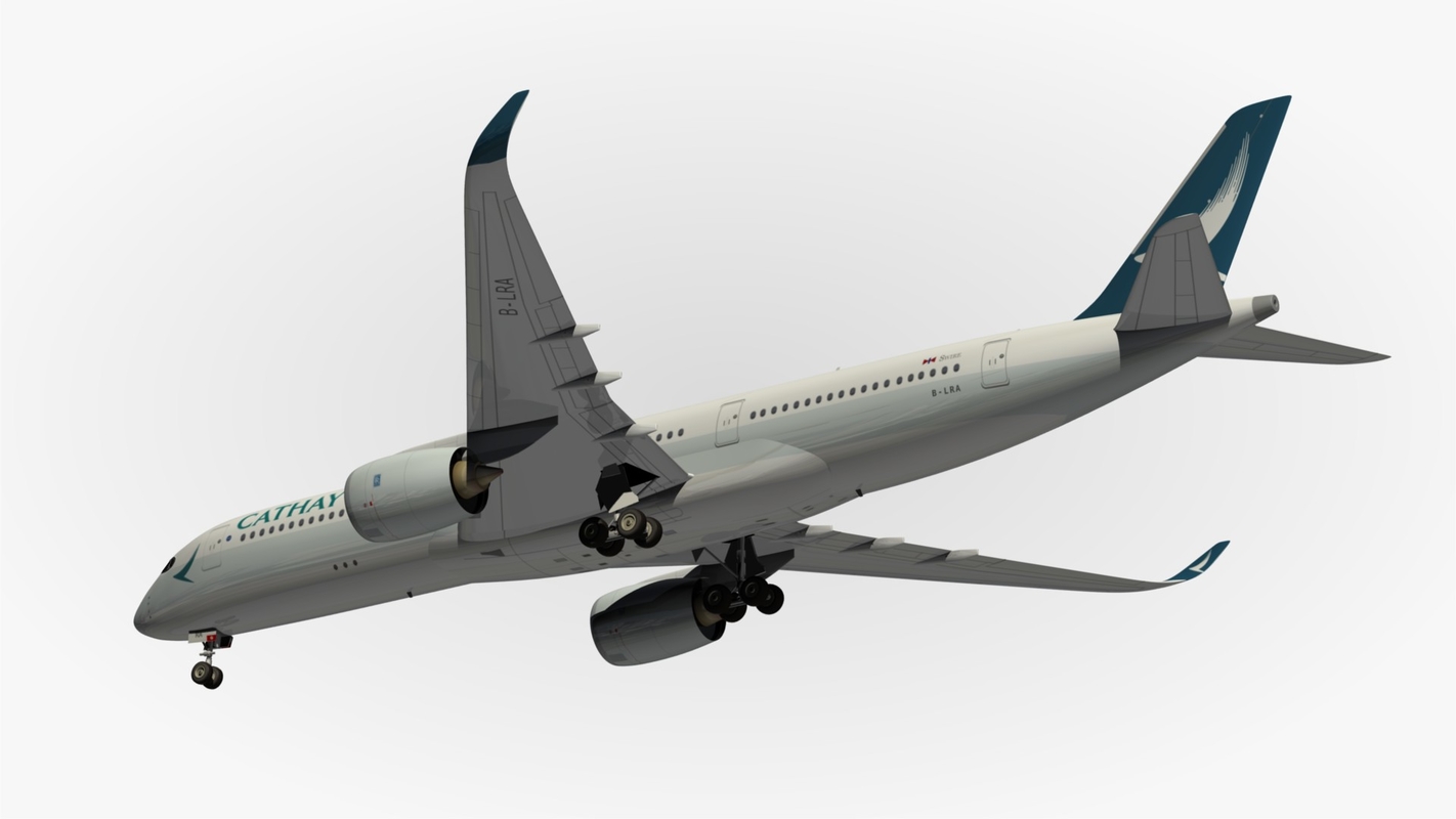 3d airbus cathay pacific model