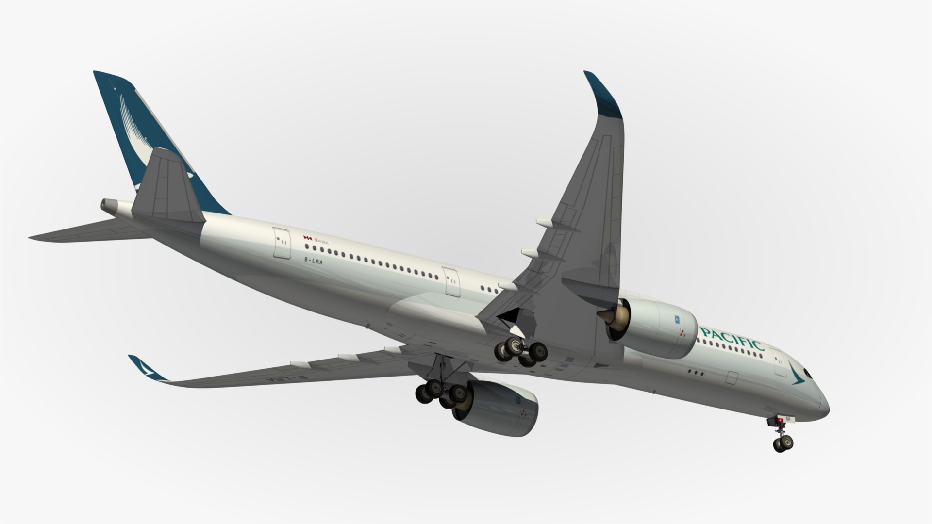 3d airbus cathay pacific model