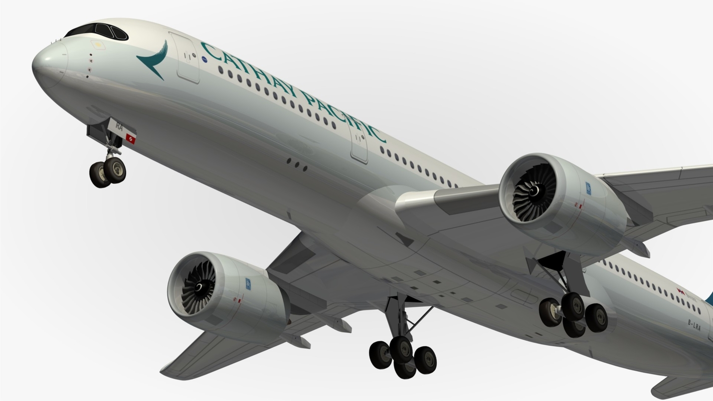 3d airbus cathay pacific model