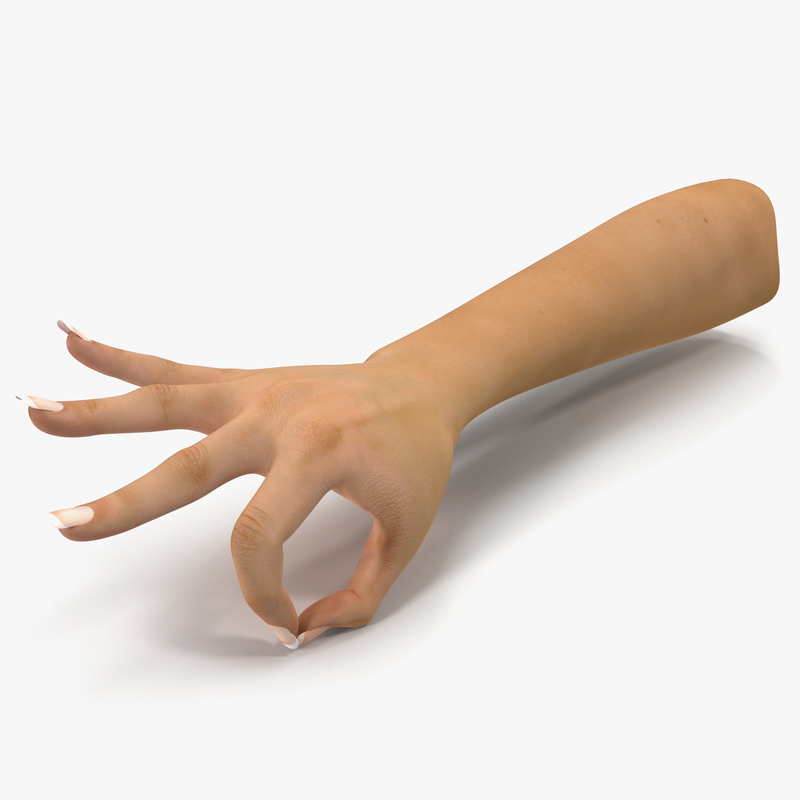 3d female hand ok sign