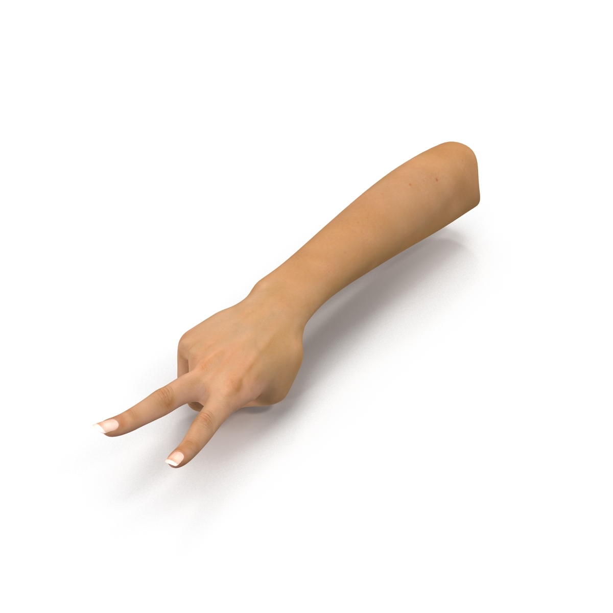 female hand peace gesture 3d ma