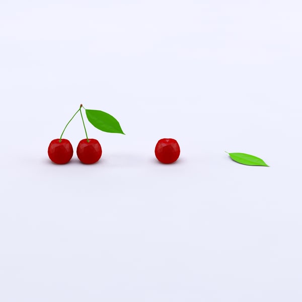 cartoon toon cherries 3d model