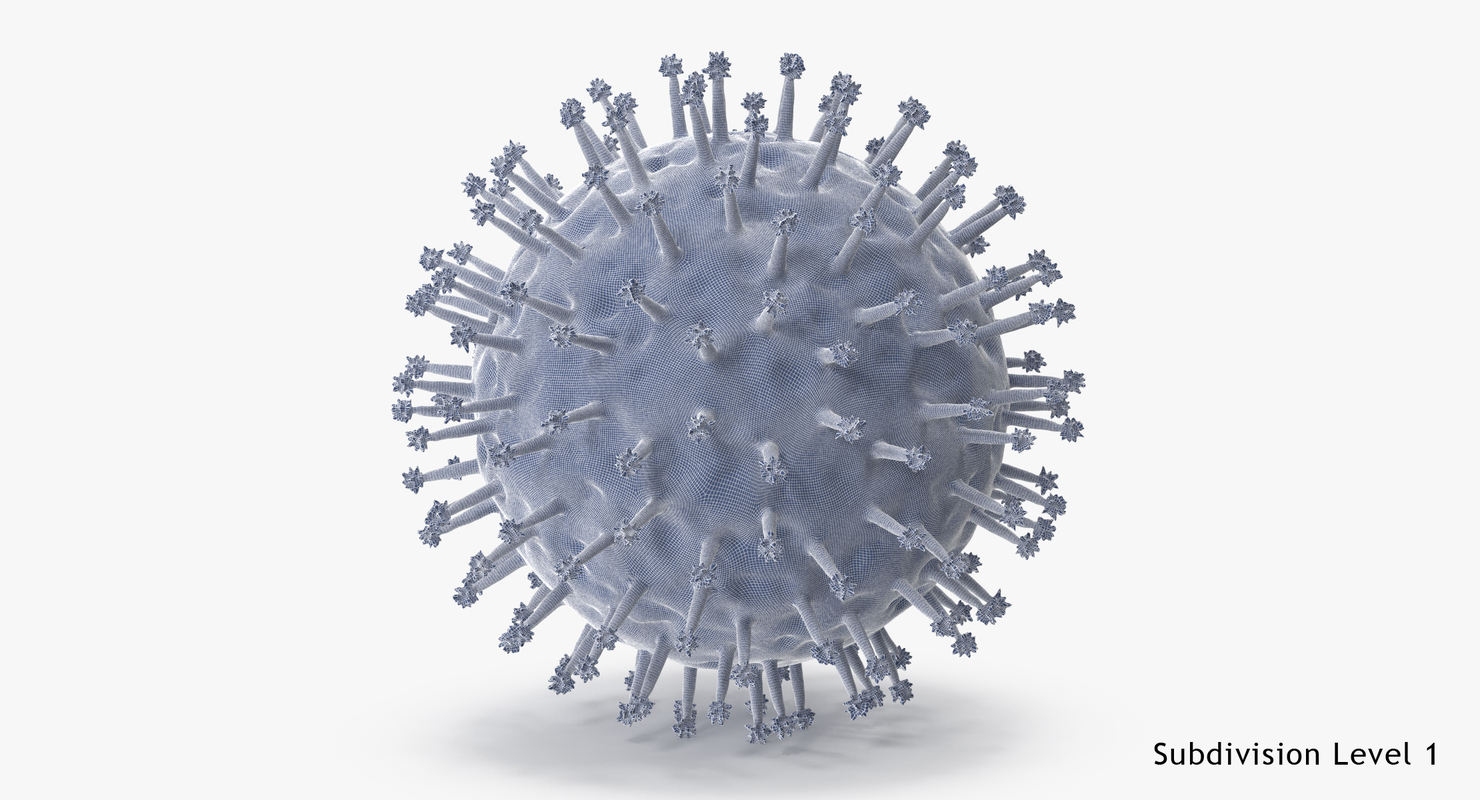 influenza flu 3d model
