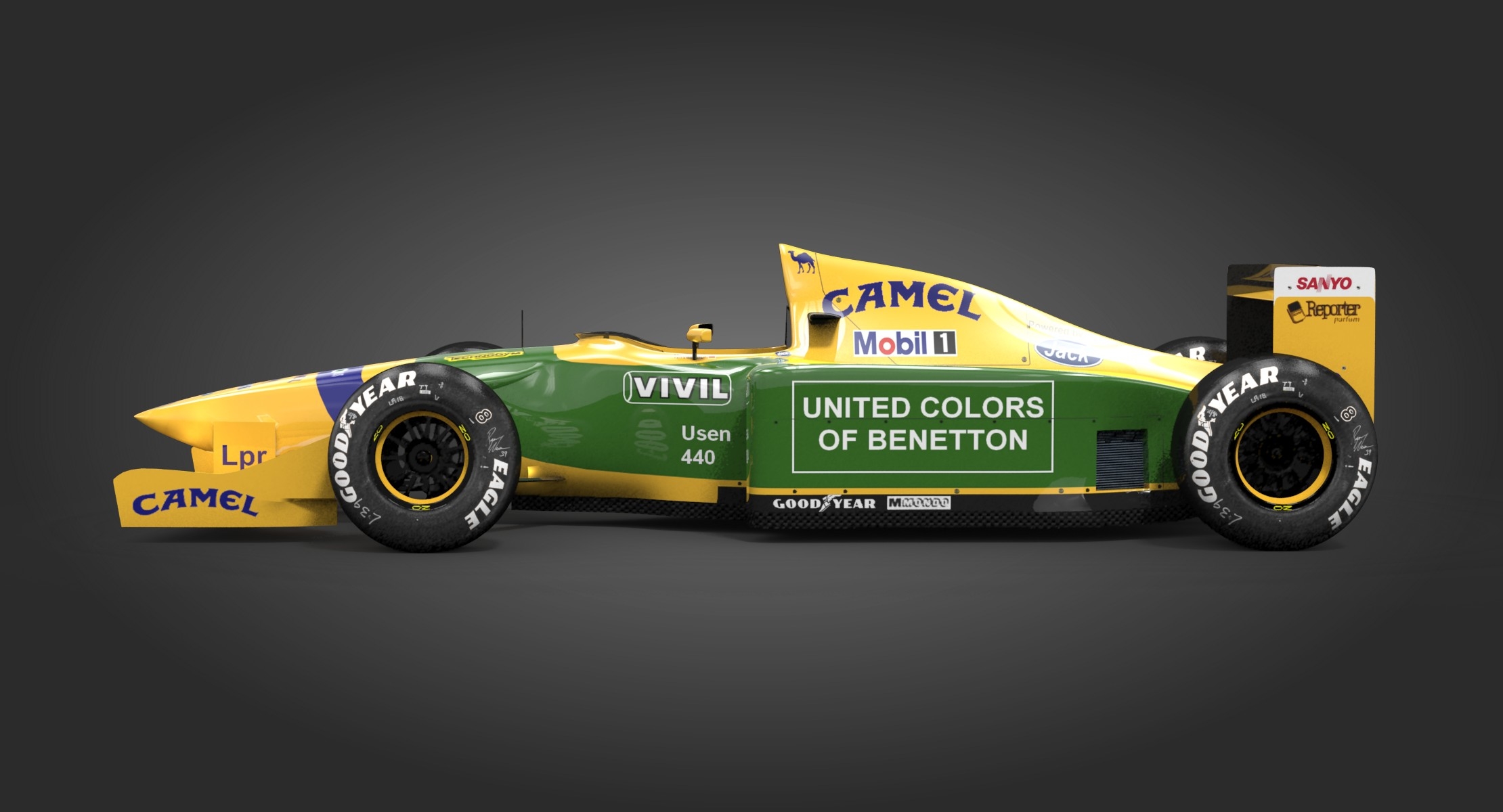 3d benetton b192 model