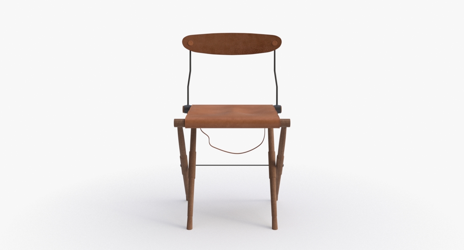 3d bddw campaign chair wood model