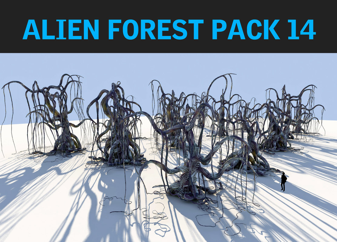 3d model alien forest pack 14