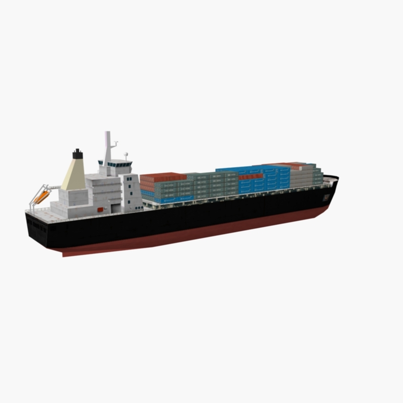 container ship 3d model