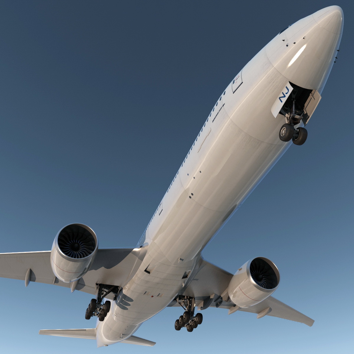 boeing 777-8x generic rigged 3d model
