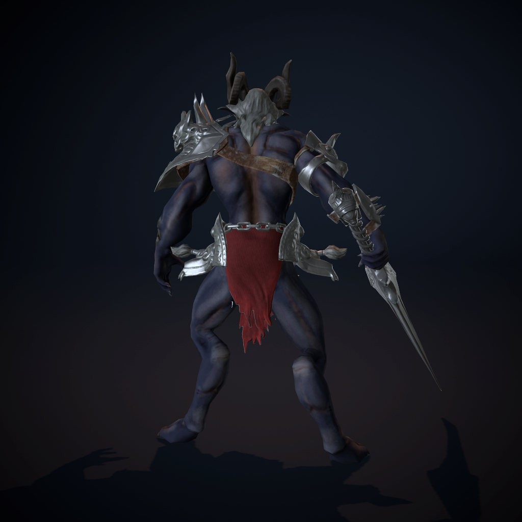 3d model character demon animations