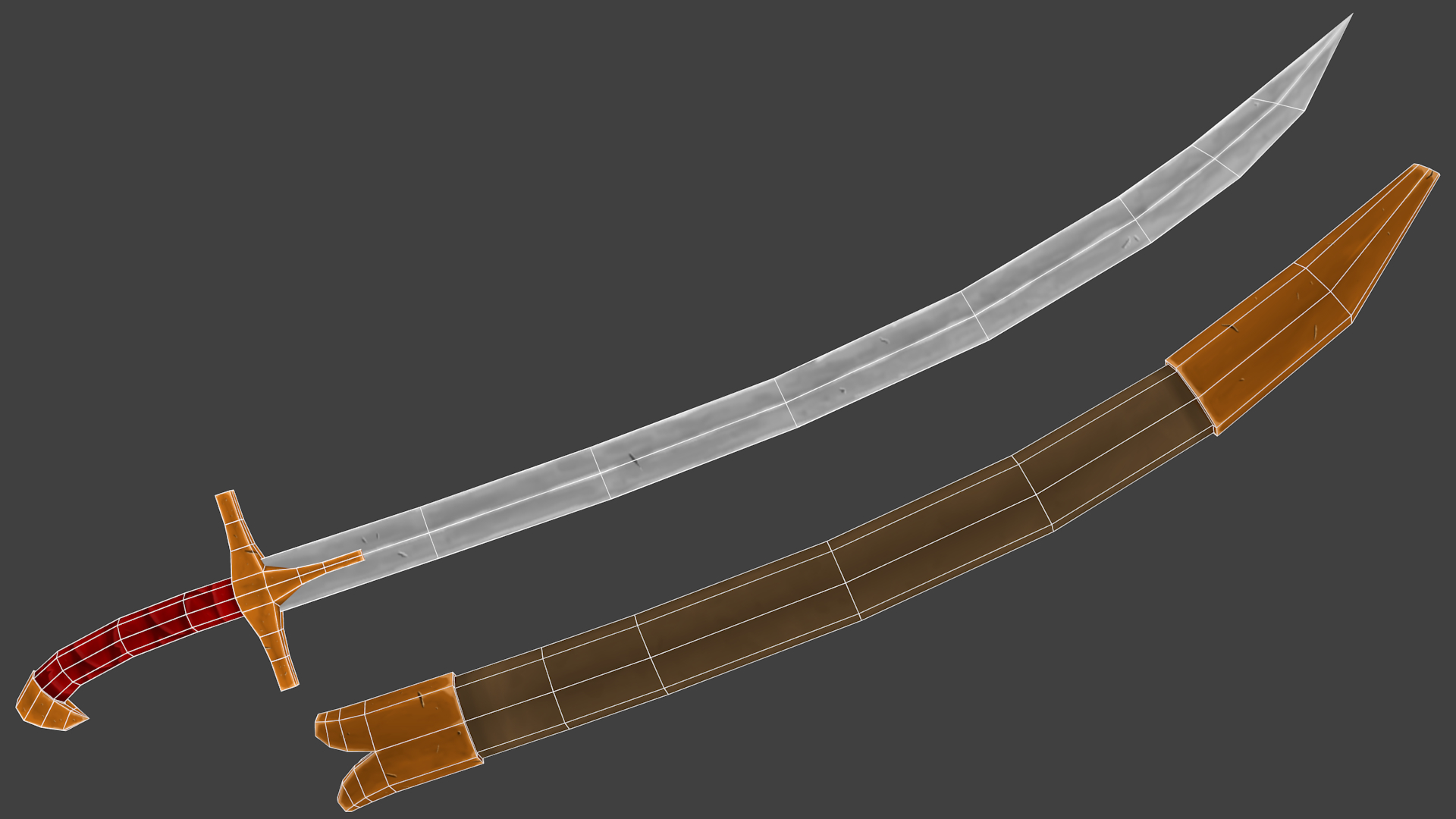 modelo 3d Espada Low Poly - TurboSquid 1058839