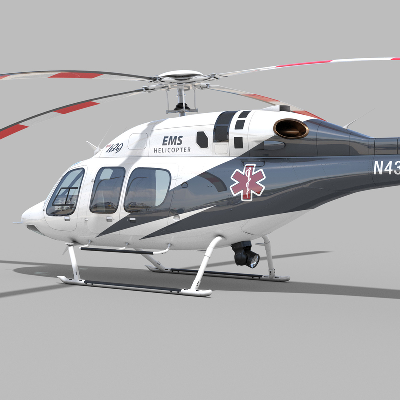 3d model bell 429 ems