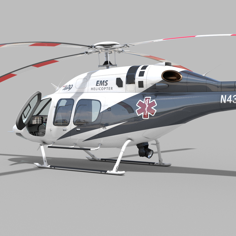 3d model bell 429 ems
