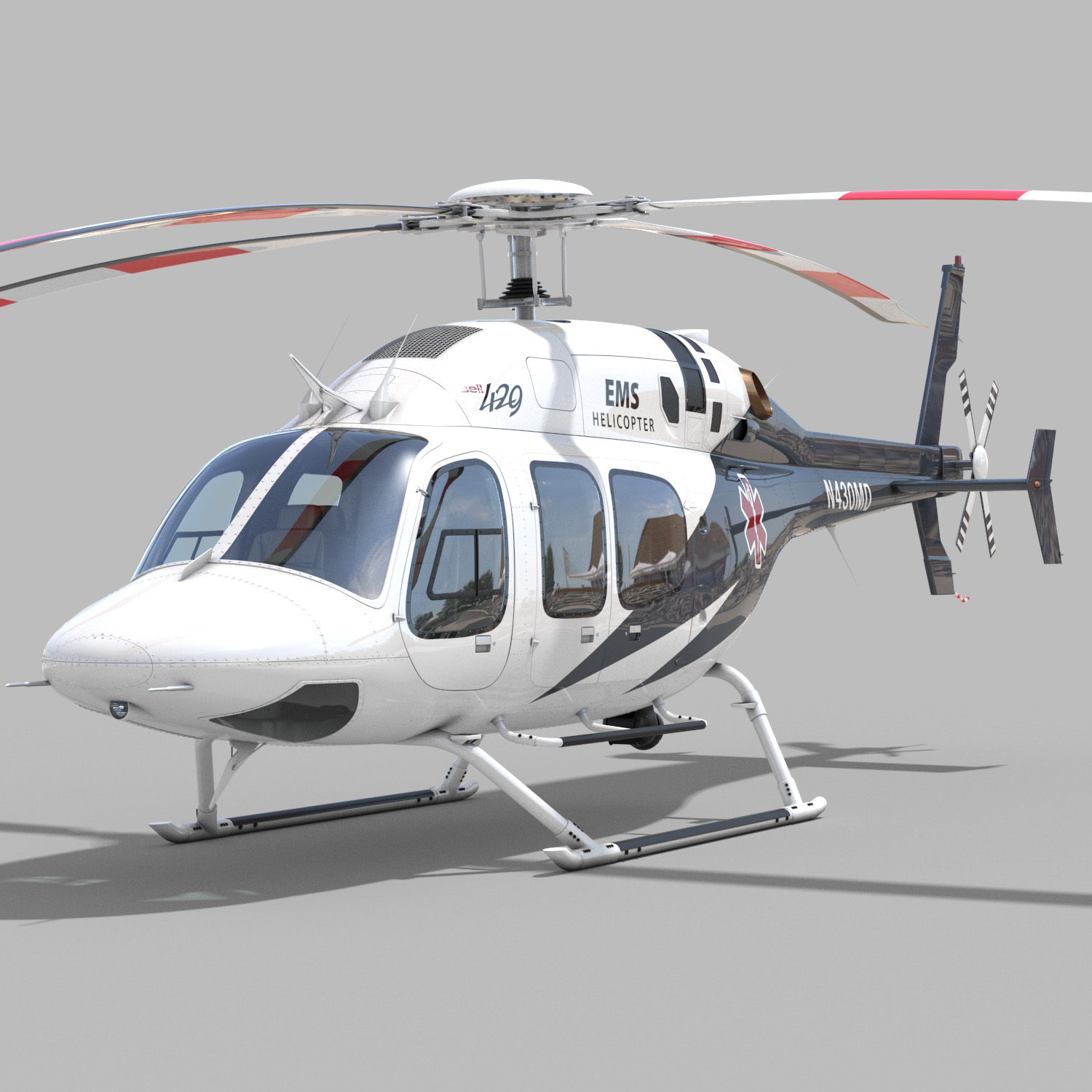 3d model bell 429 ems