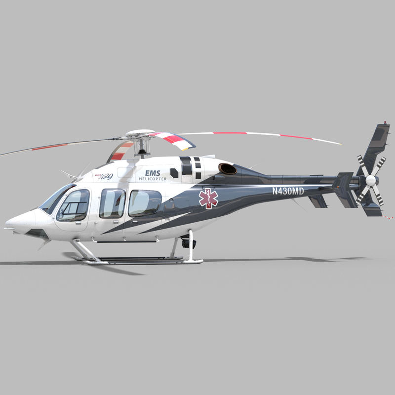3d model bell 429 ems