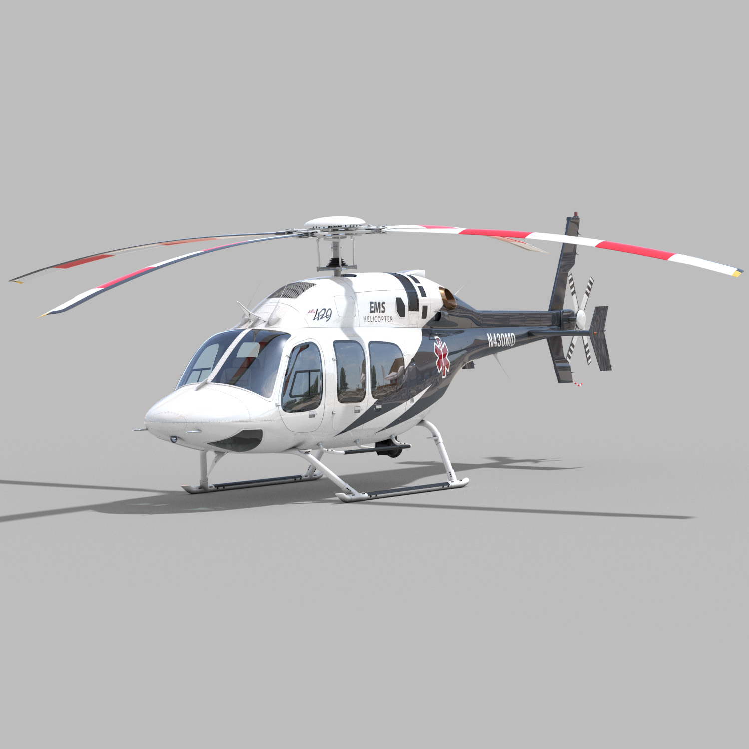 3d model bell 429 ems