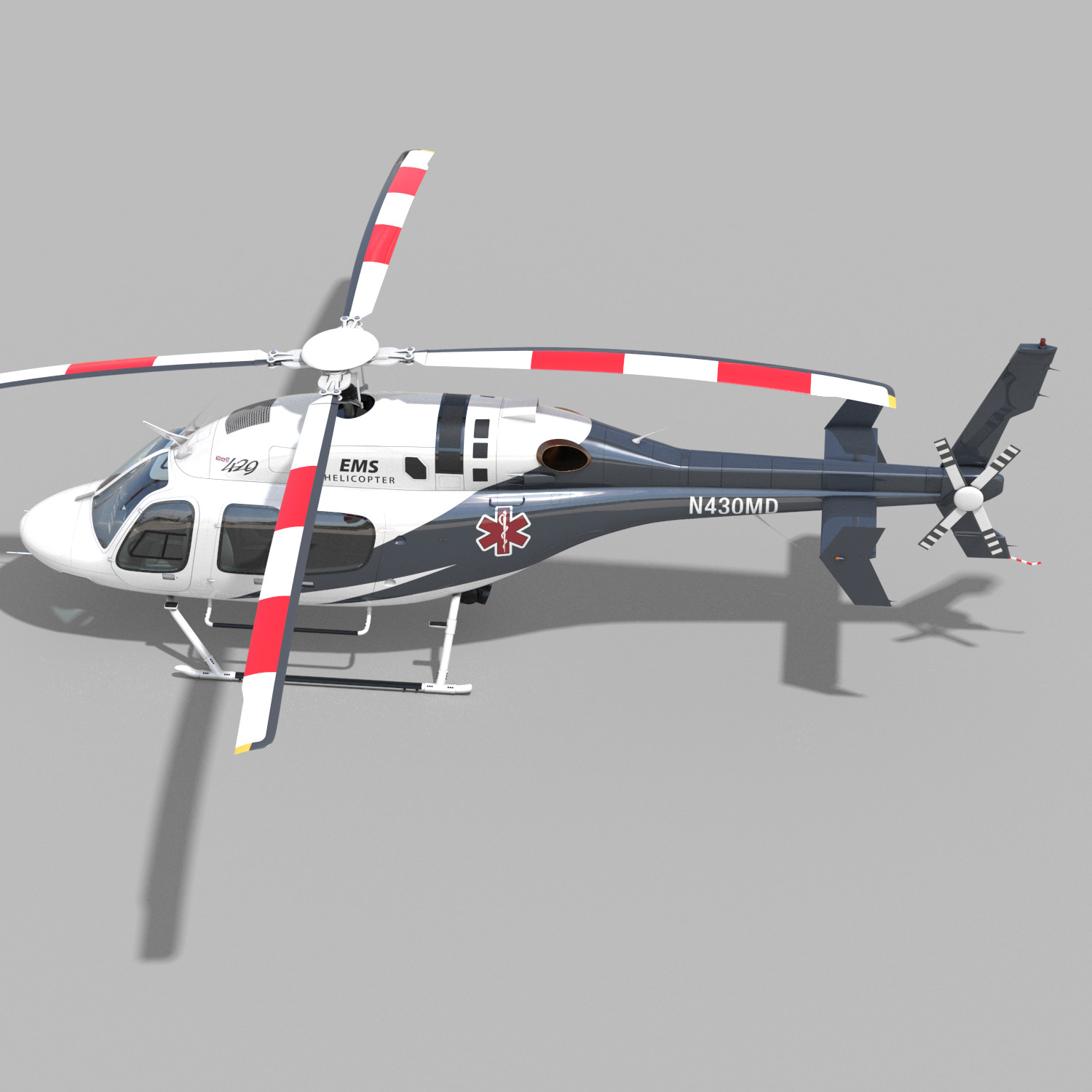 3d model bell 429 ems