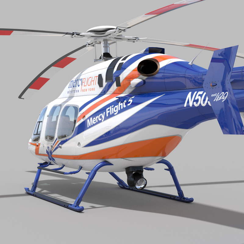 bell 429 ems 3d model