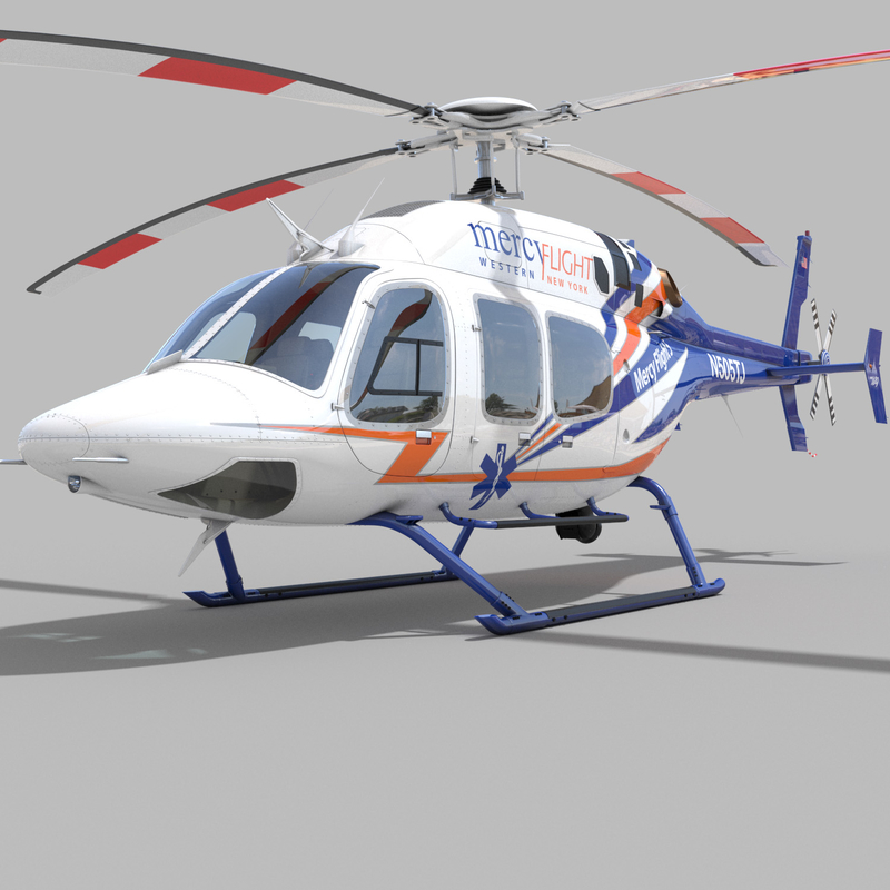 bell 429 ems 3d model