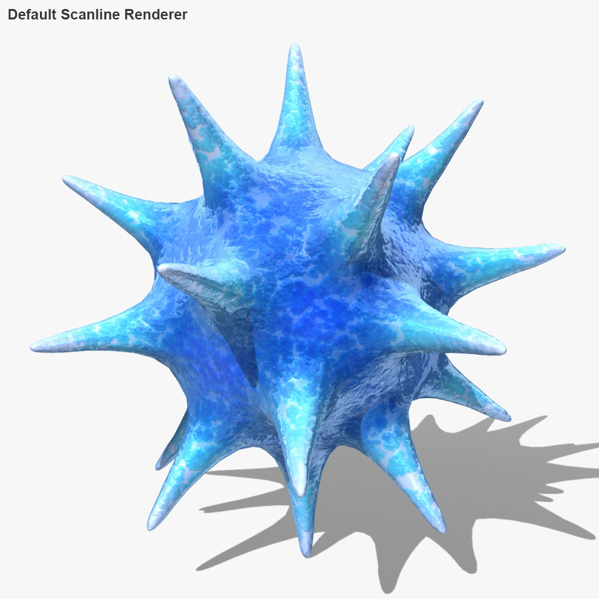 3d model of virus set color 2