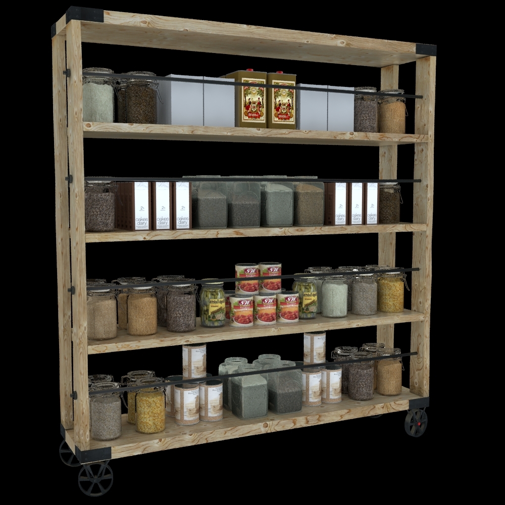 display containing jars 3d model