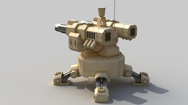 3d model automatic turret