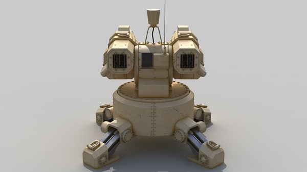 3d model automatic turret