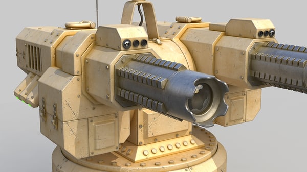 3d model automatic turret