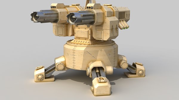3d model automatic turret
