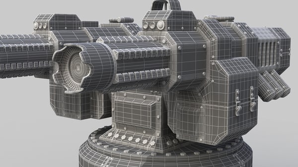 3d model automatic turret