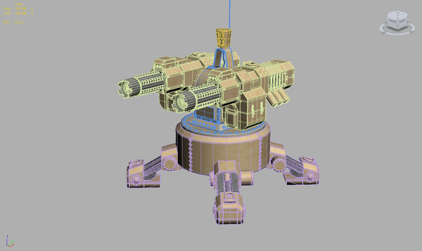 3d model automatic turret