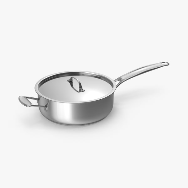 3d model stainless steel large sauce