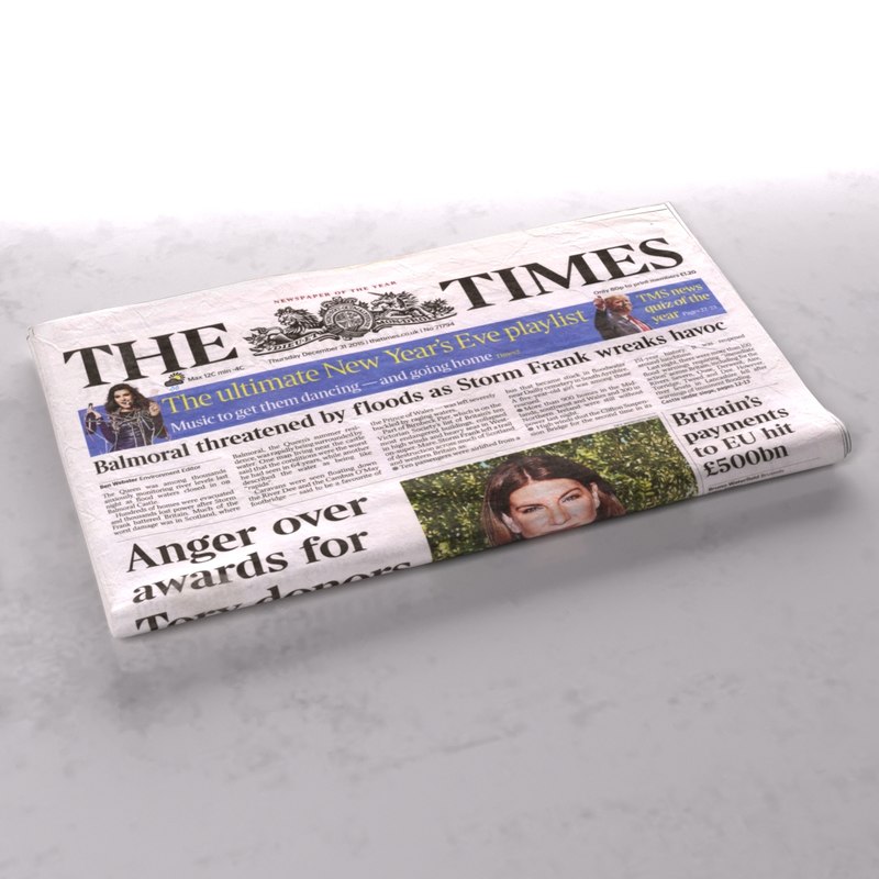 newspaper folds 3d max