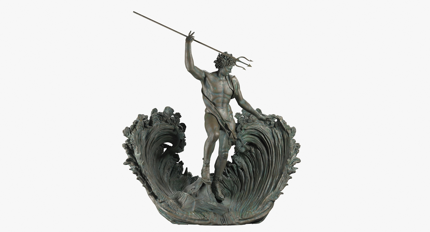 3d poseidon sculpture