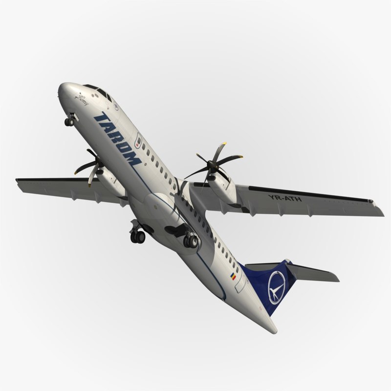 3d model atr 72 tarom